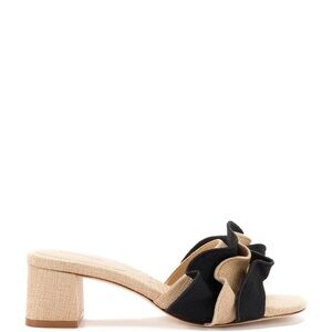 Larroude | Shoes | Nwt Larroud Brigitte Ruffle Mule In Beige And Black ...